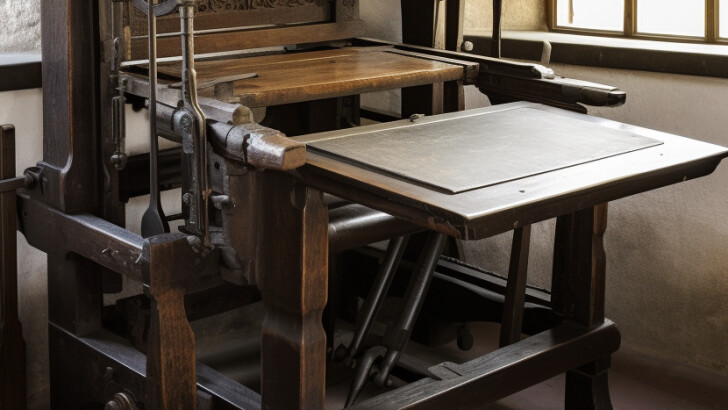 Johannes Gutenberg's printing press started the Printing Revolution in ...